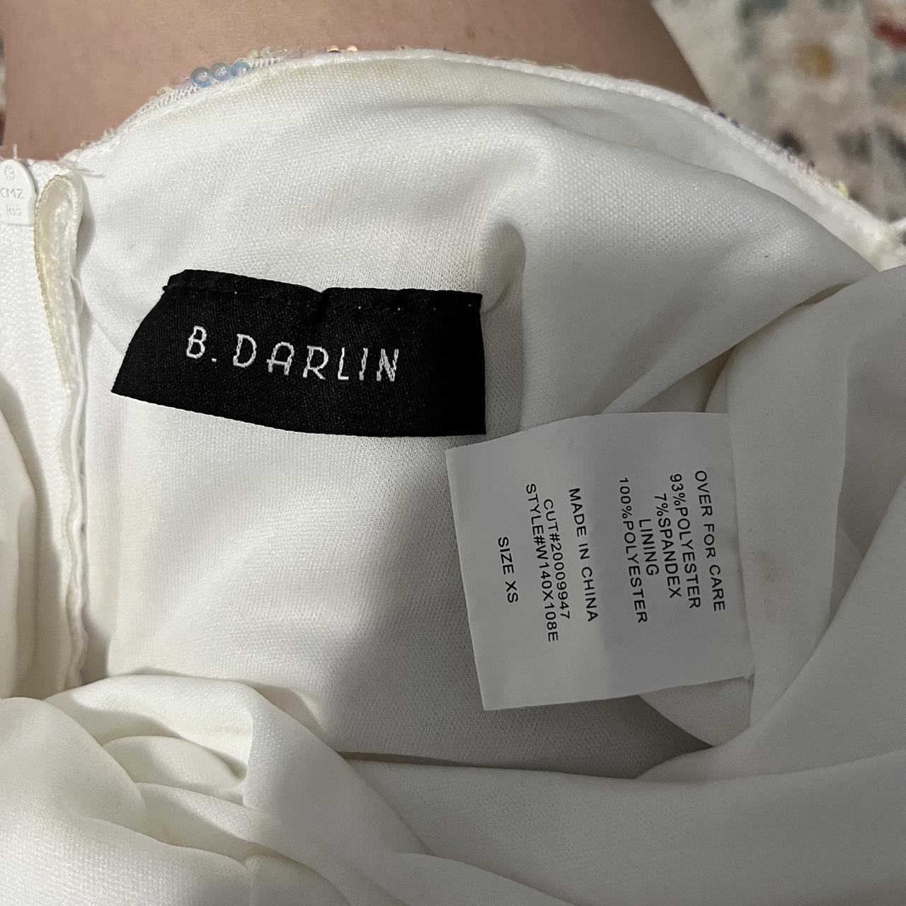 White sequin prom dress!! mud stains at the bottoms... - Depop