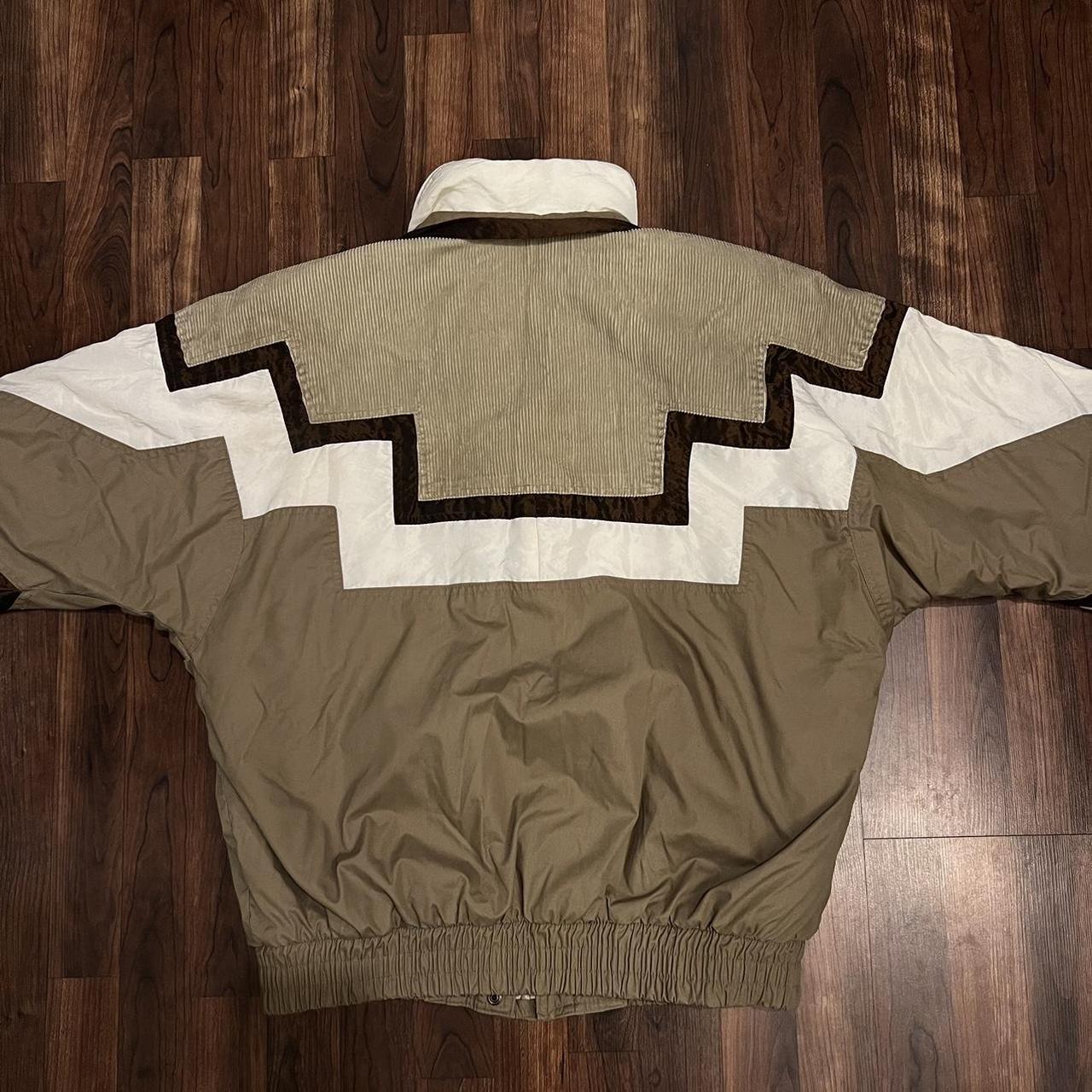 Super nice Tan Jacket with mixed fabrics. Nice... - Depop