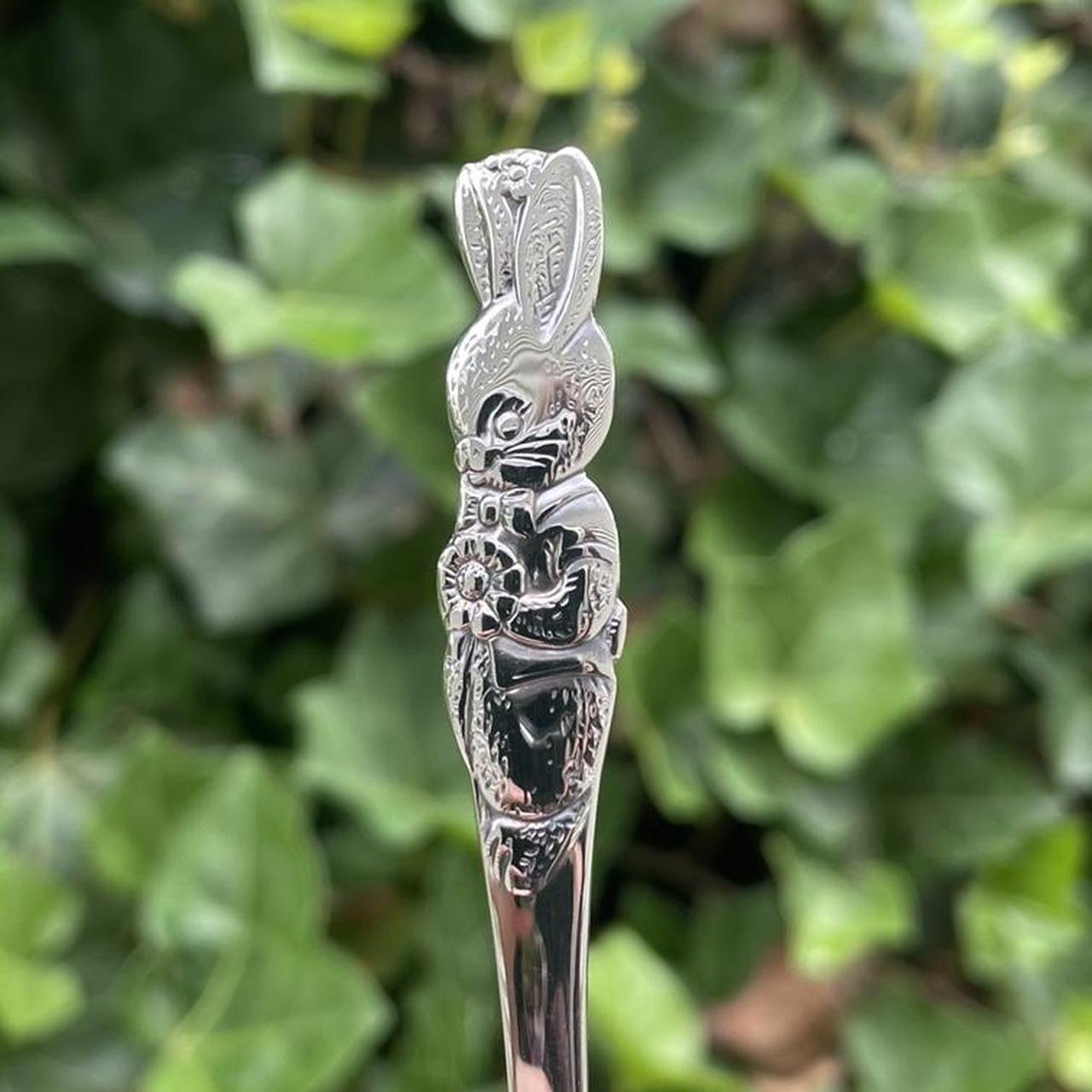 bunny spoon ring! 🐰 size 8 handmade and up cycled... - Depop