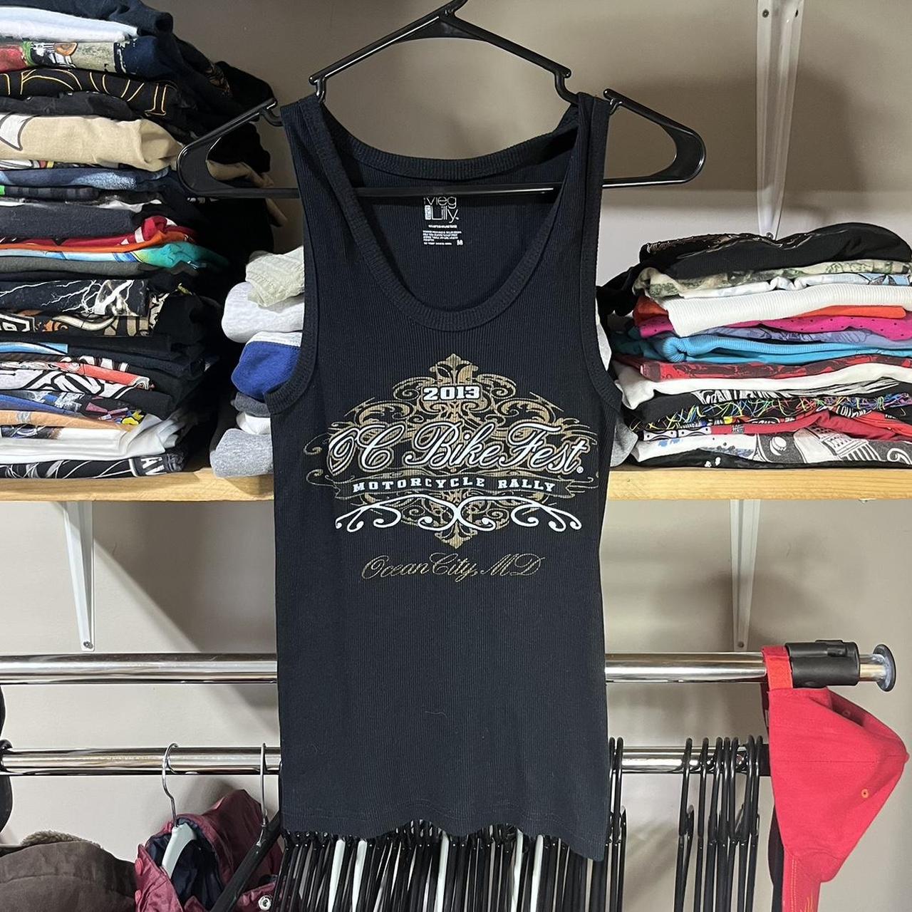 motorcycle rally tank top size M no flaws feel free... - Depop