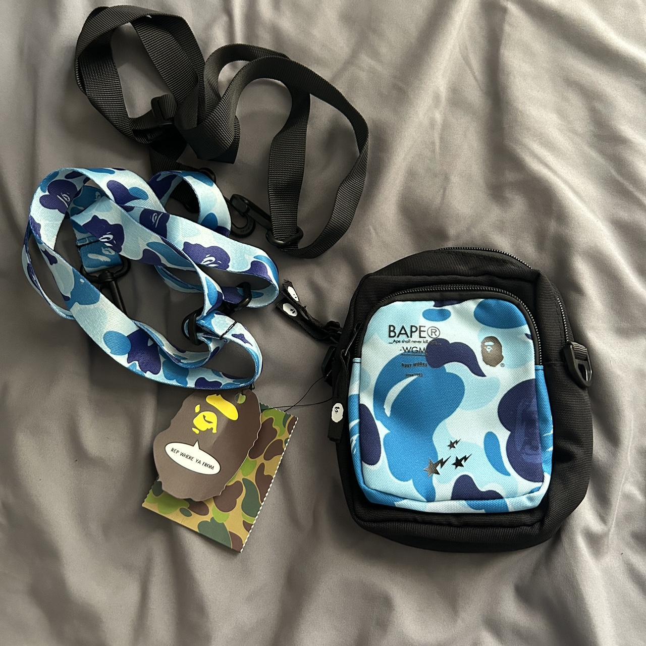 Blue bape ABC side bag Brand new condition with... - Depop