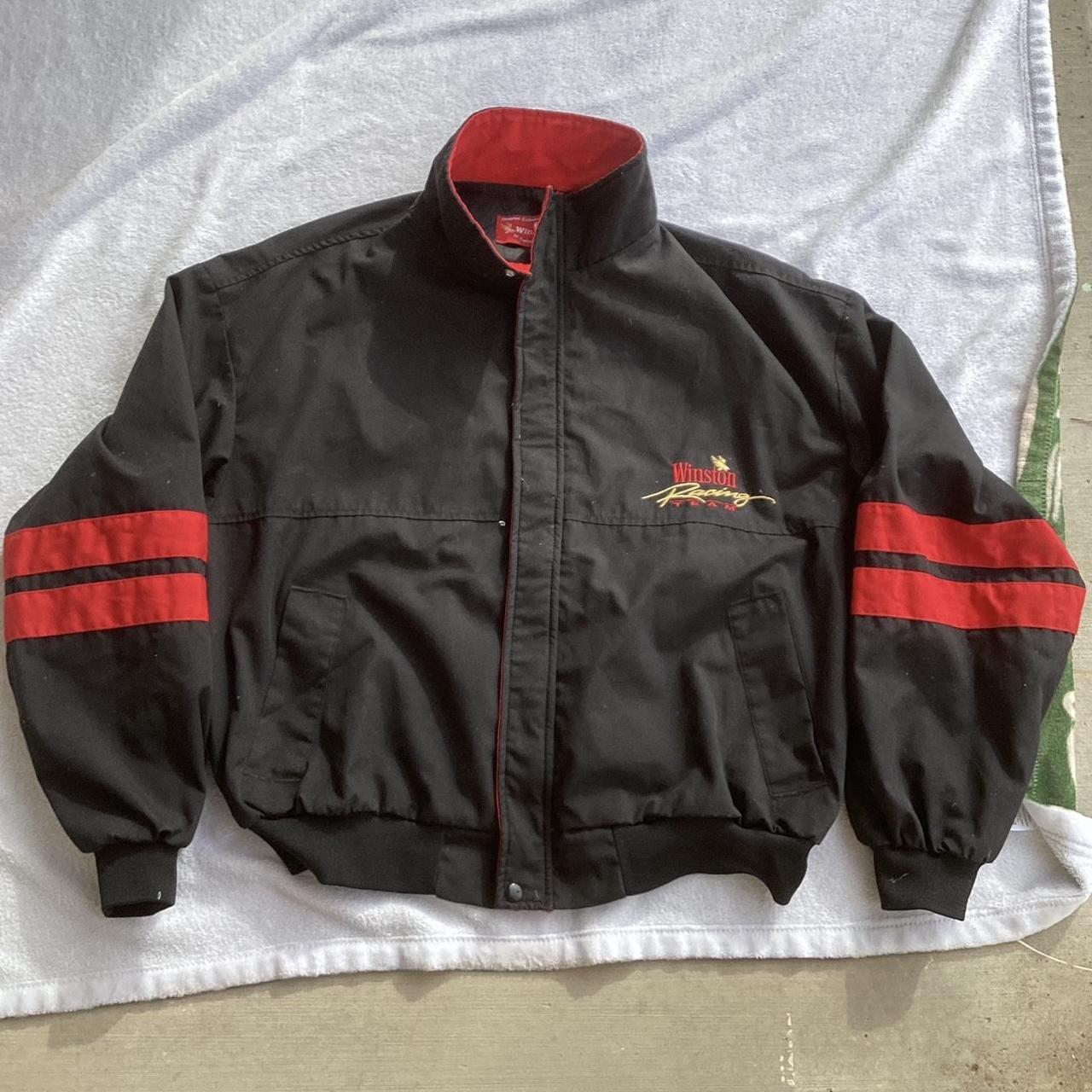 Vintage 90s Winston racing team NASCAR USA made red... - Depop