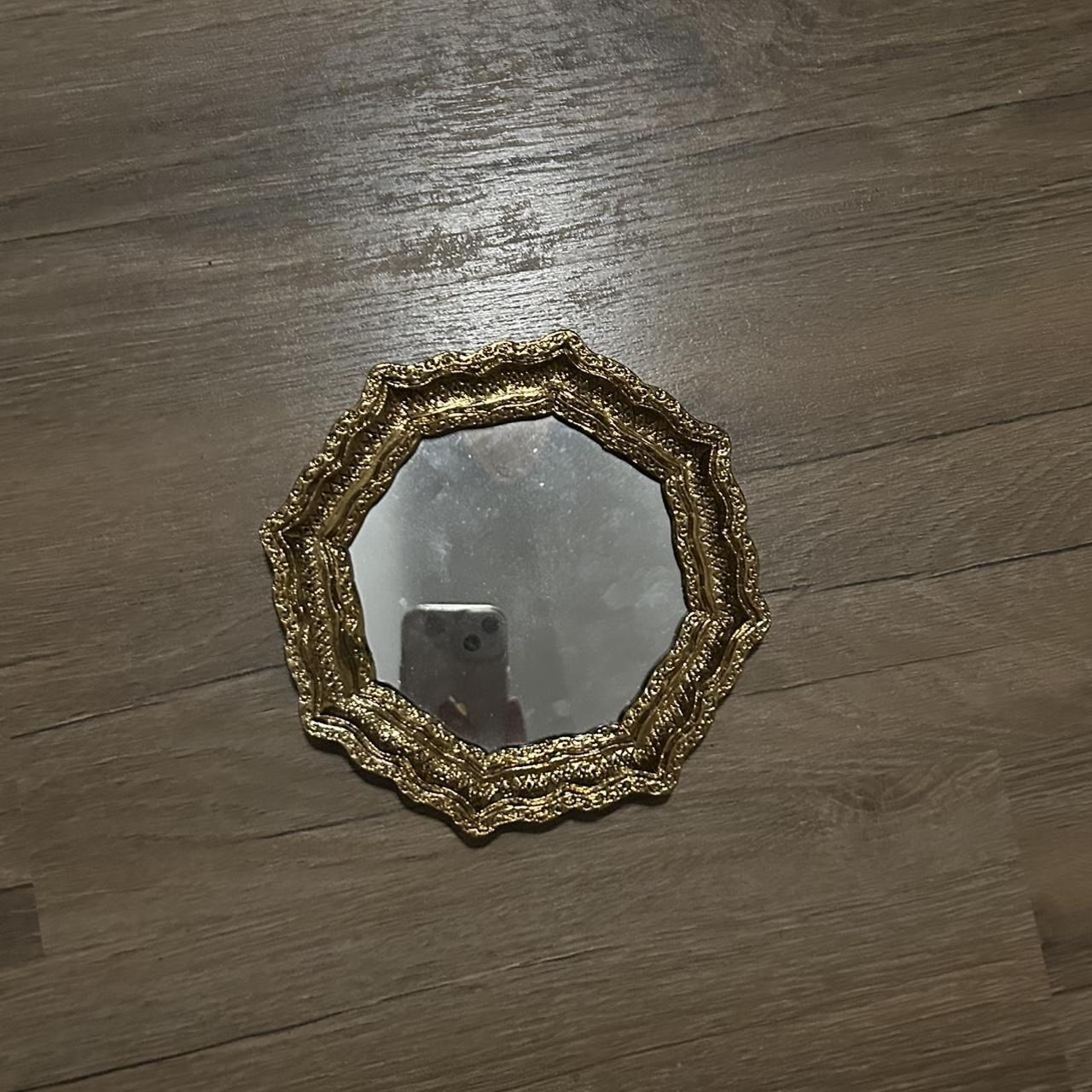 Small gold mirror you can hang up! - Depop