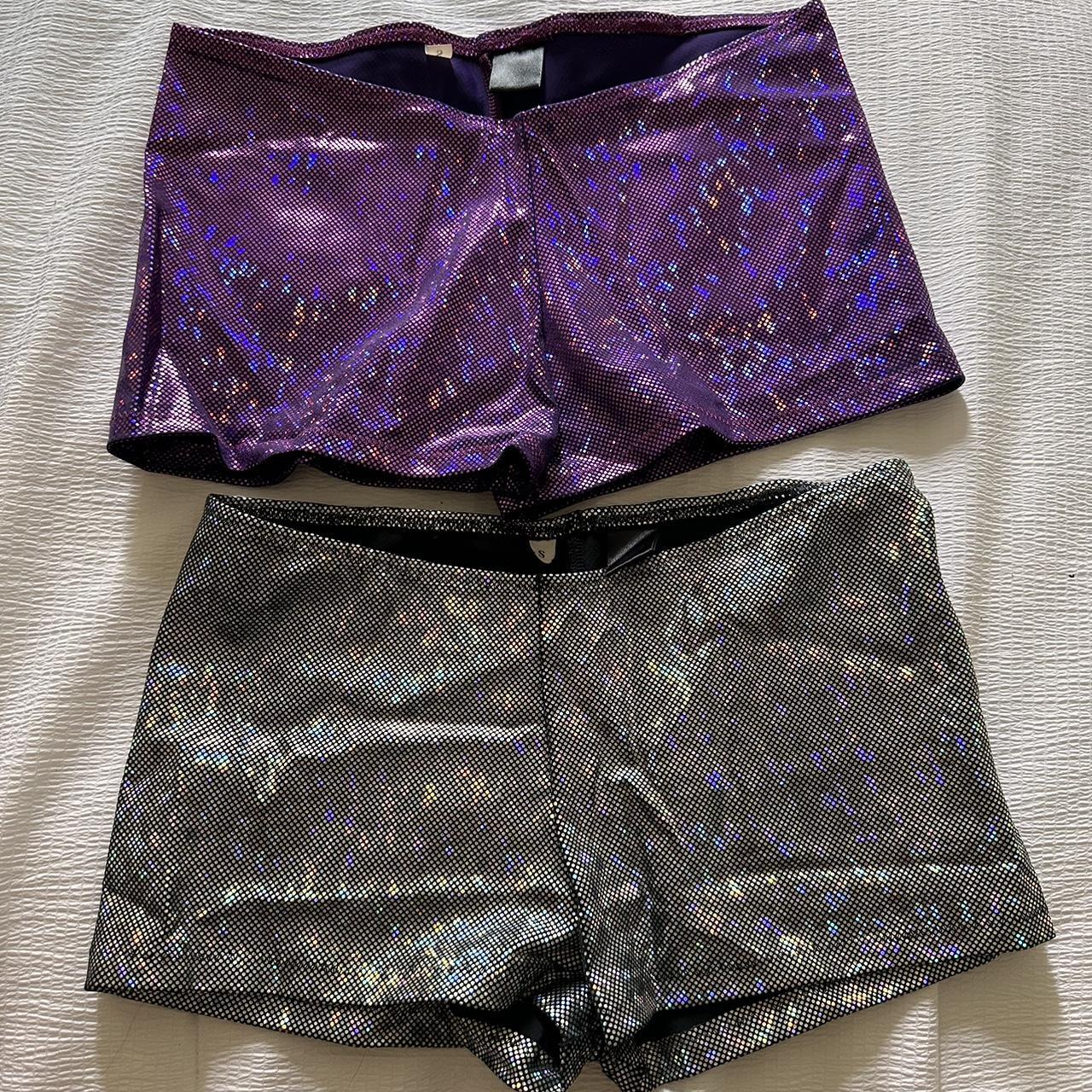 FREE SHIPPING! 💖 Two mini low rise iridescent shorts... - Depop