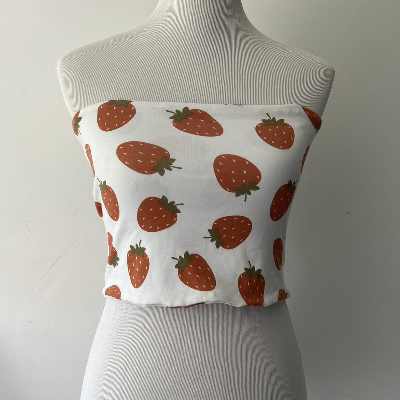 Strawberry Tube Top This item has super stretchy... - Depop