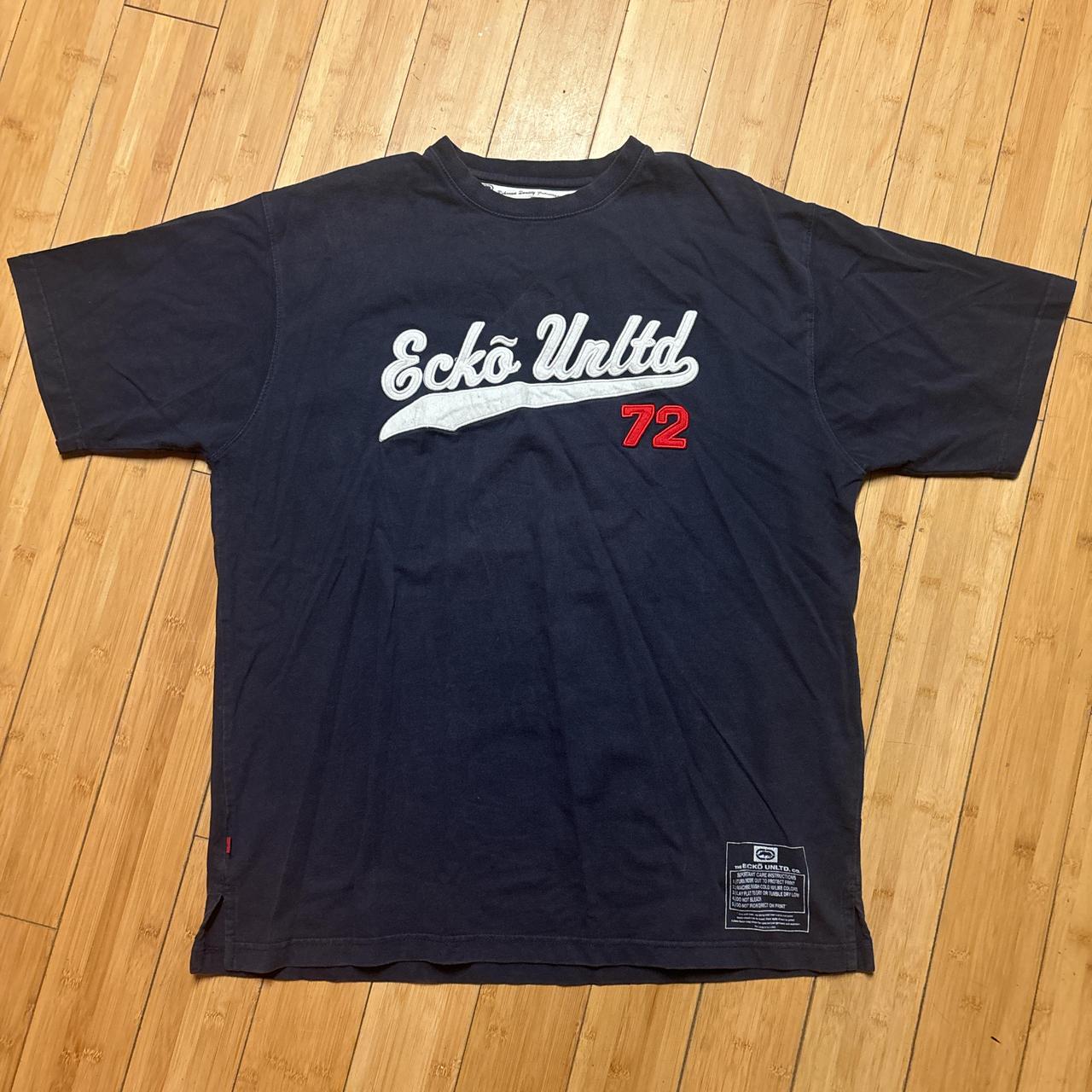 The Ecko UNLTD Co Mens Graphic Logo Navy Blue Short... - Depop