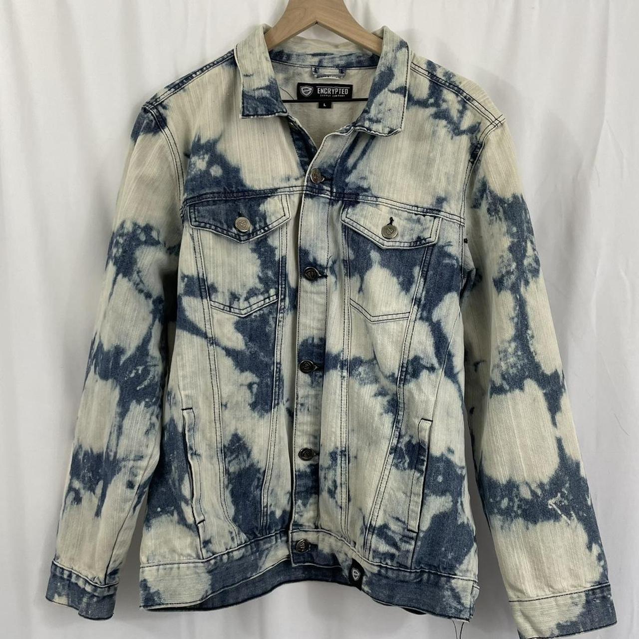 bleached denim jacket. size large. lowkey kind of... | Depop