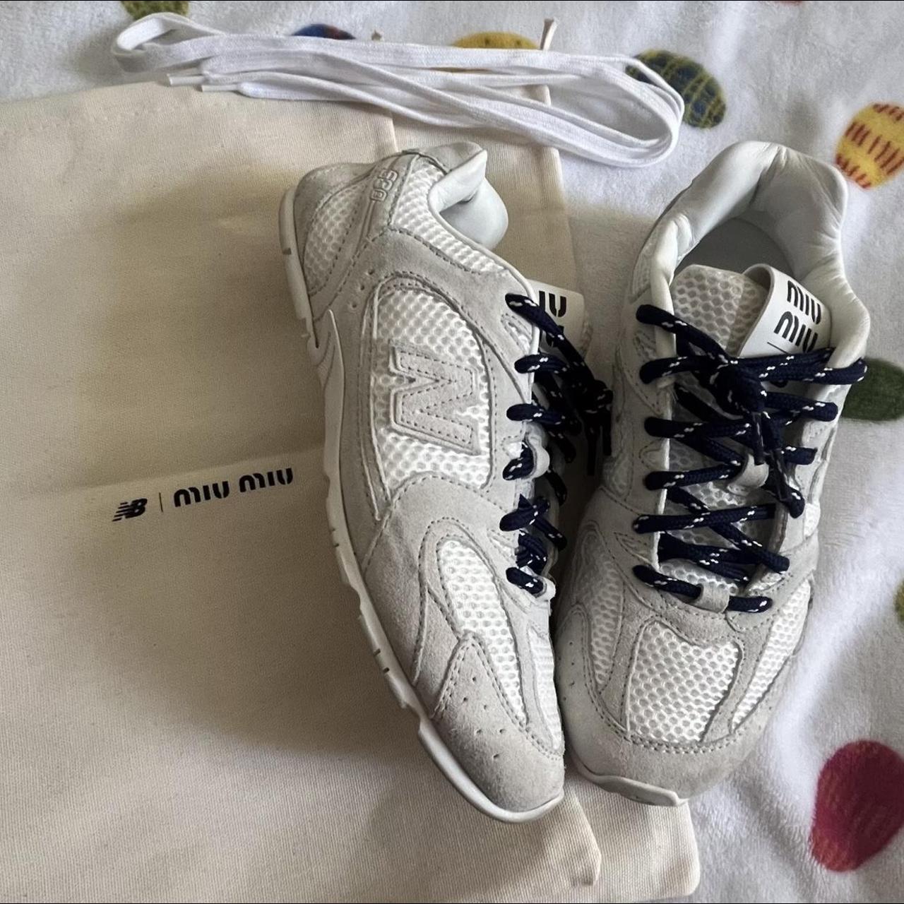 New Balance X Miu Miu 530 SL suede and mesh... - Depop