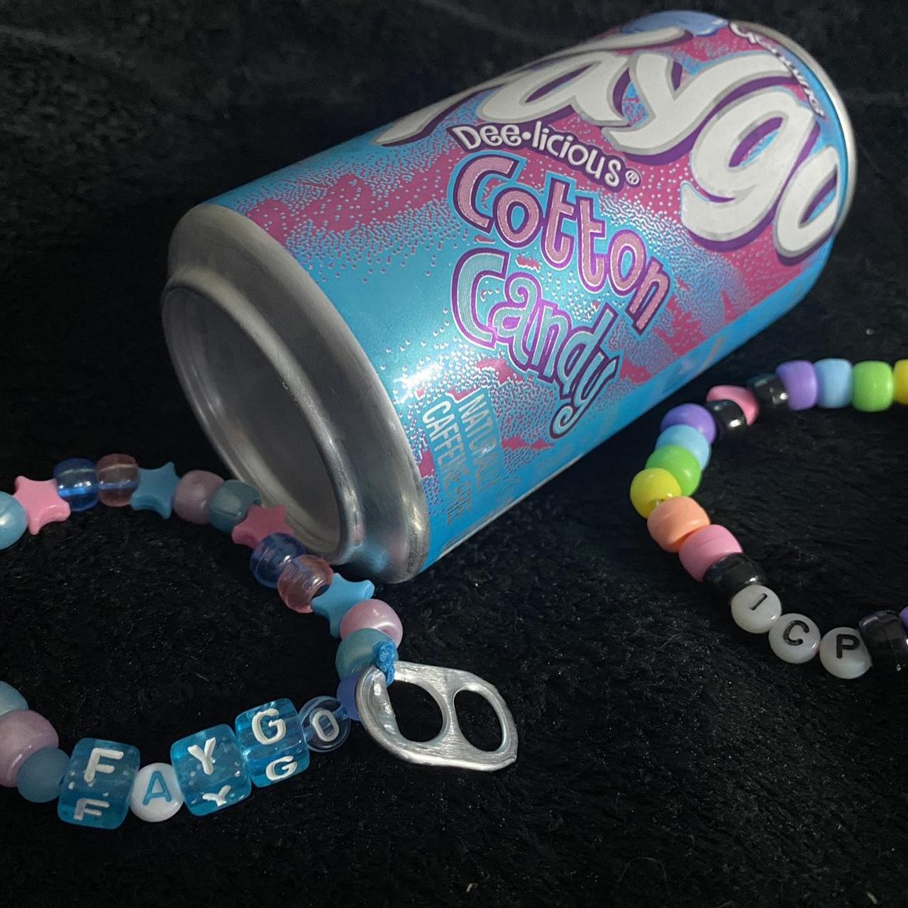 #faygo bracelet with a faygo tab + cotton candy... | Depop