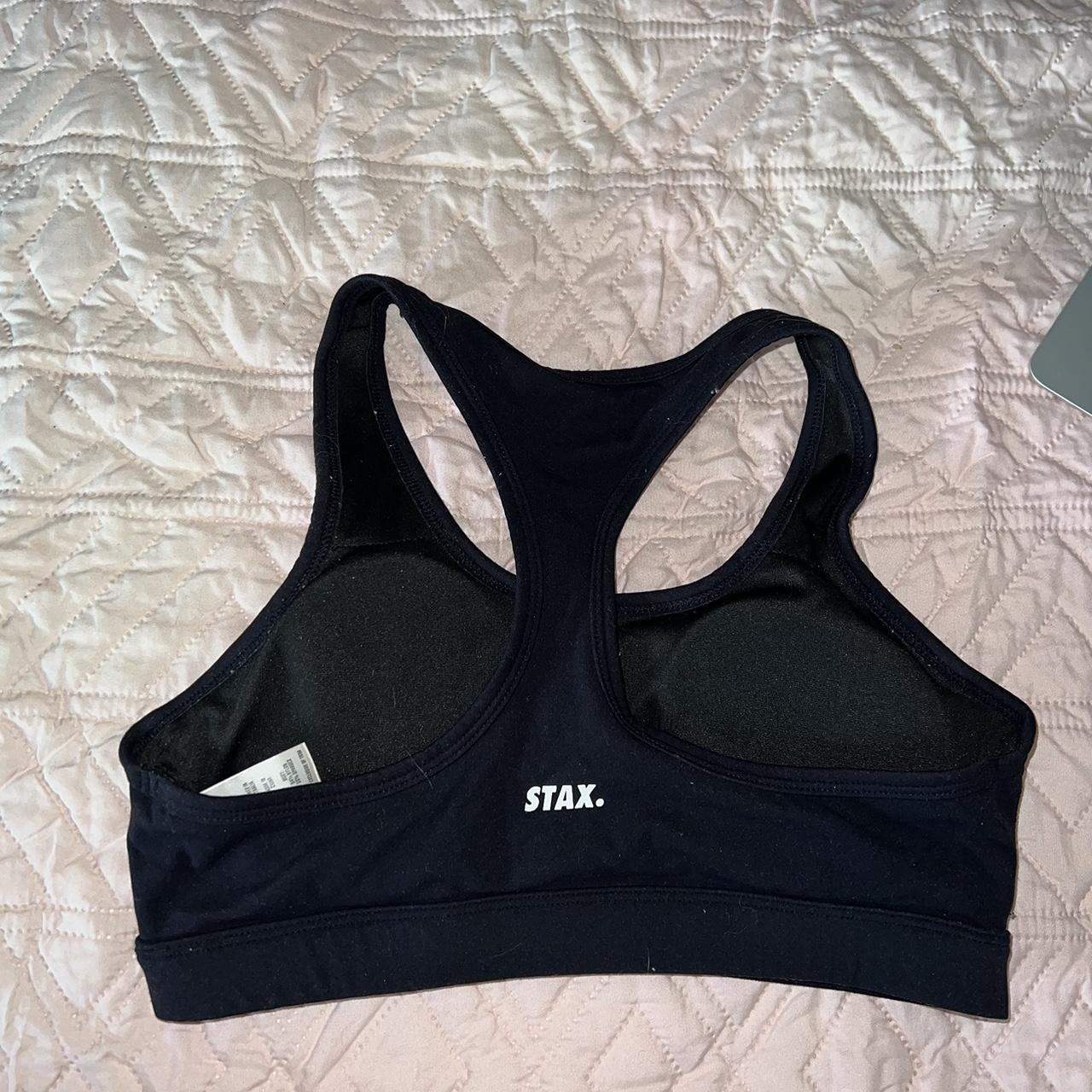STAX Best Black Classic Crop Top Size small, worn once - Depop