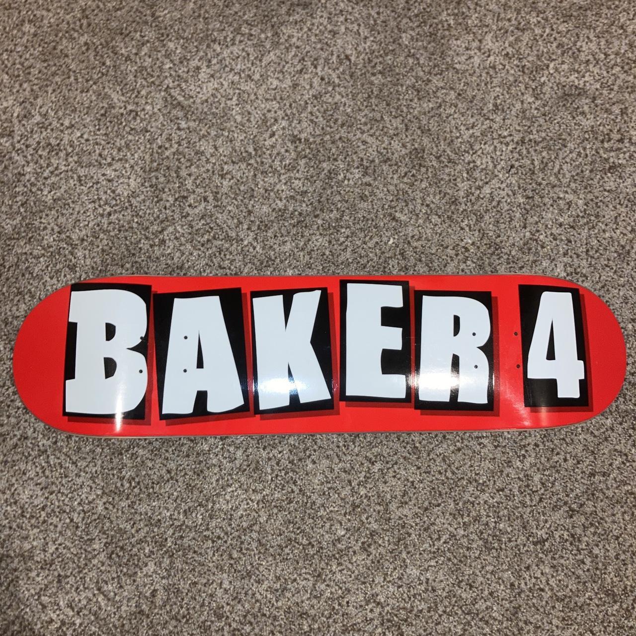 Baker 4 Skateboard Deck Red - Depop