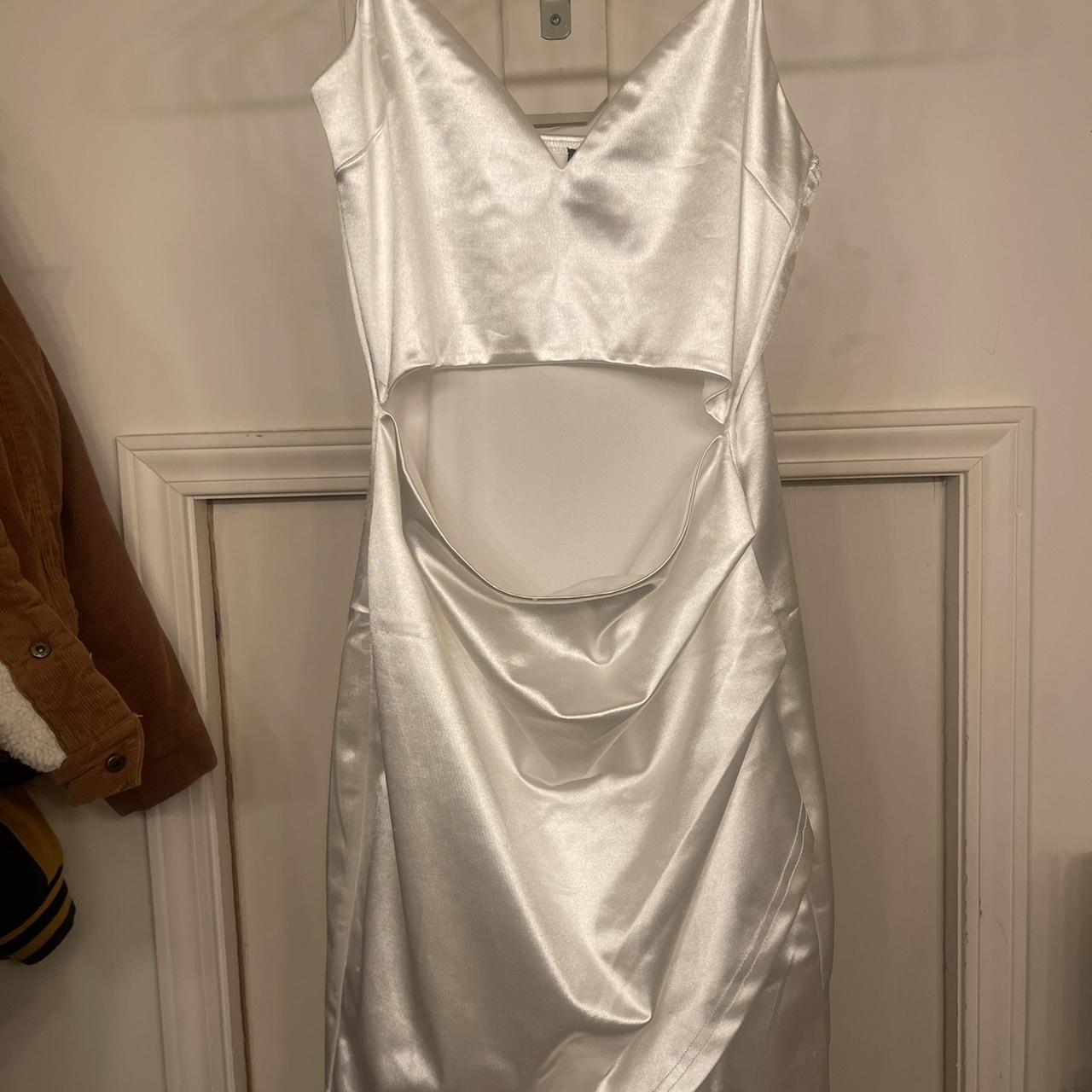 Windsor White Dress Midsection cutout body... - Depop