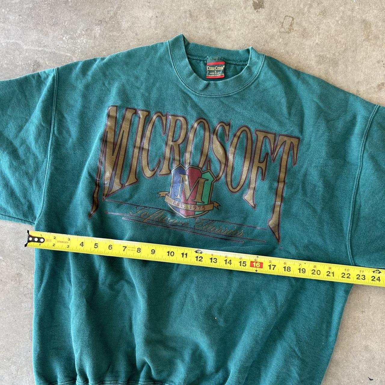 90s Microsoft University Crewneck Large Made in USA... - Depop