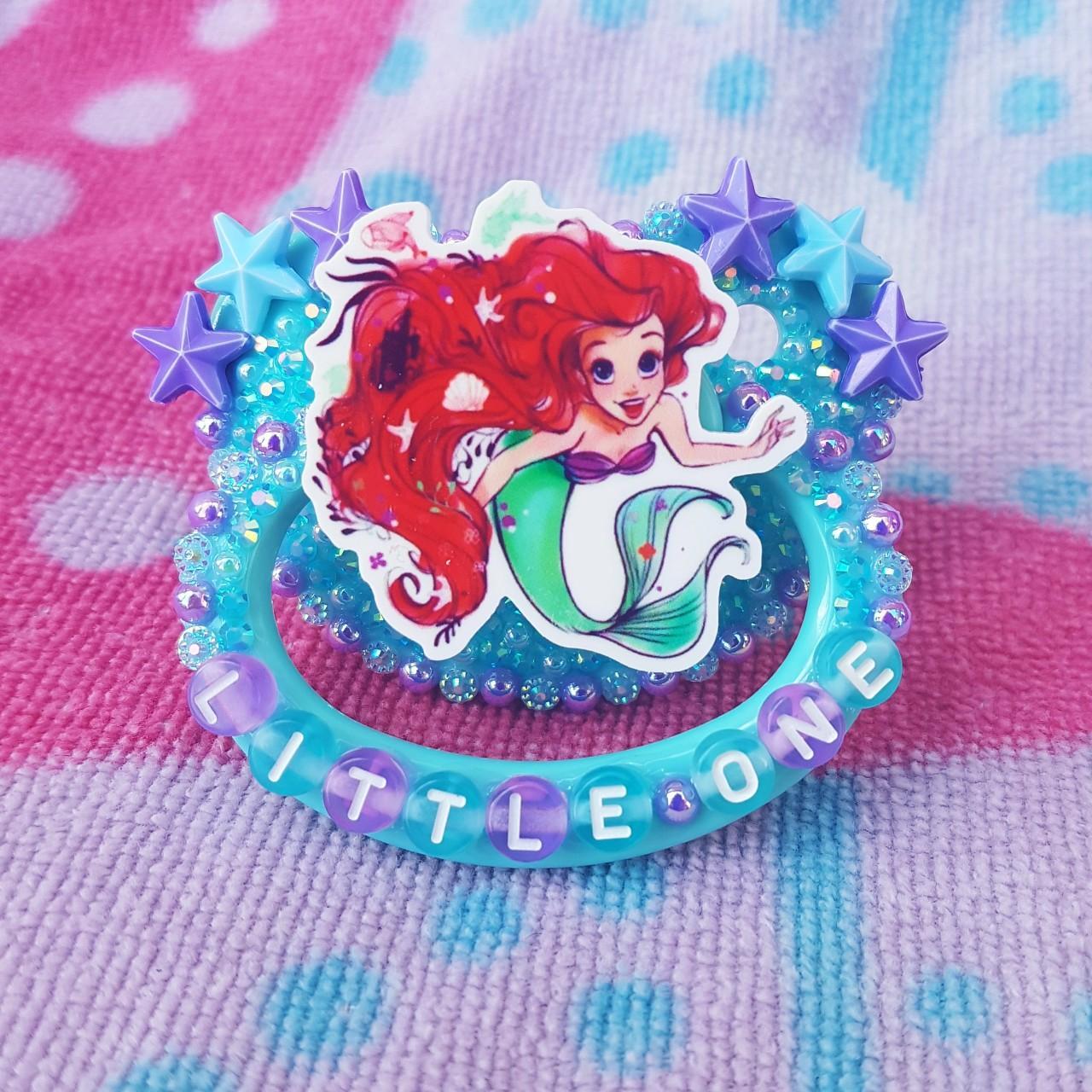 🧜‍♀️Little Mermaid Adult Pacifier🧜‍♀️ 🌼Hand decorated by... - Depop