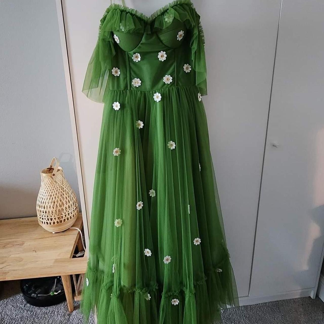 Green dream daisy Teuta Matoshi dress, worn once for... - Depop