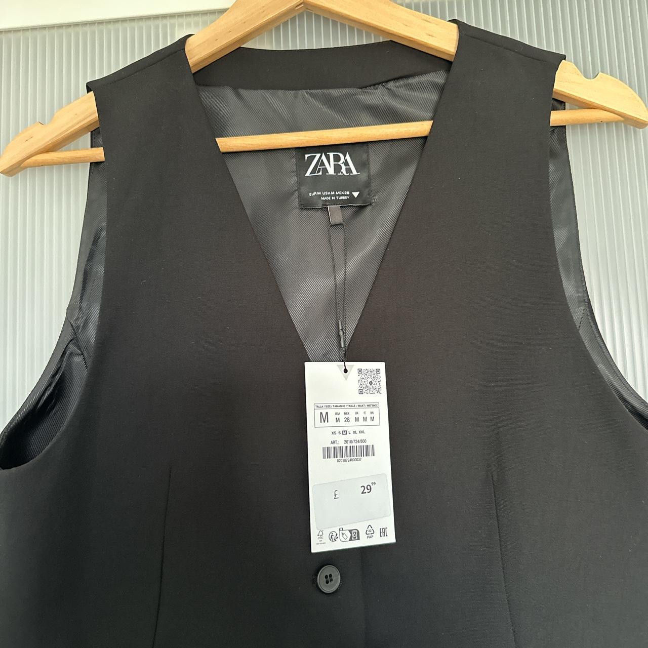 Zara black short waistcoat. Brand new with tags.... - Depop