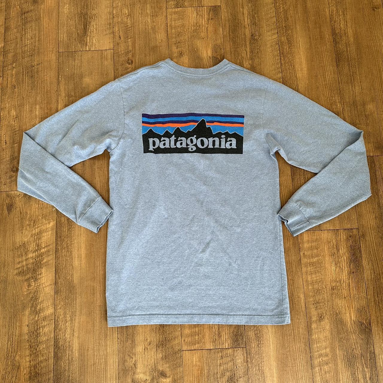 Blue Patagonia long sleeve shirt size xsmall Good... - Depop