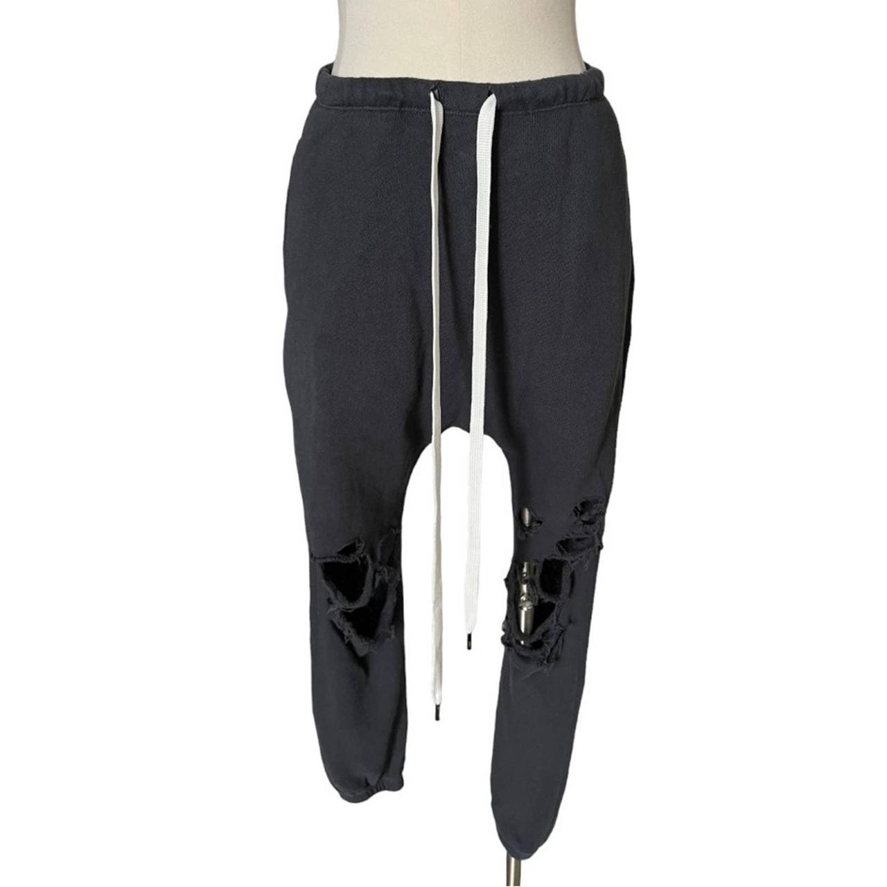 R13 Shredded Knee Dropped Crotch Sweatpants XS Like... - Depop