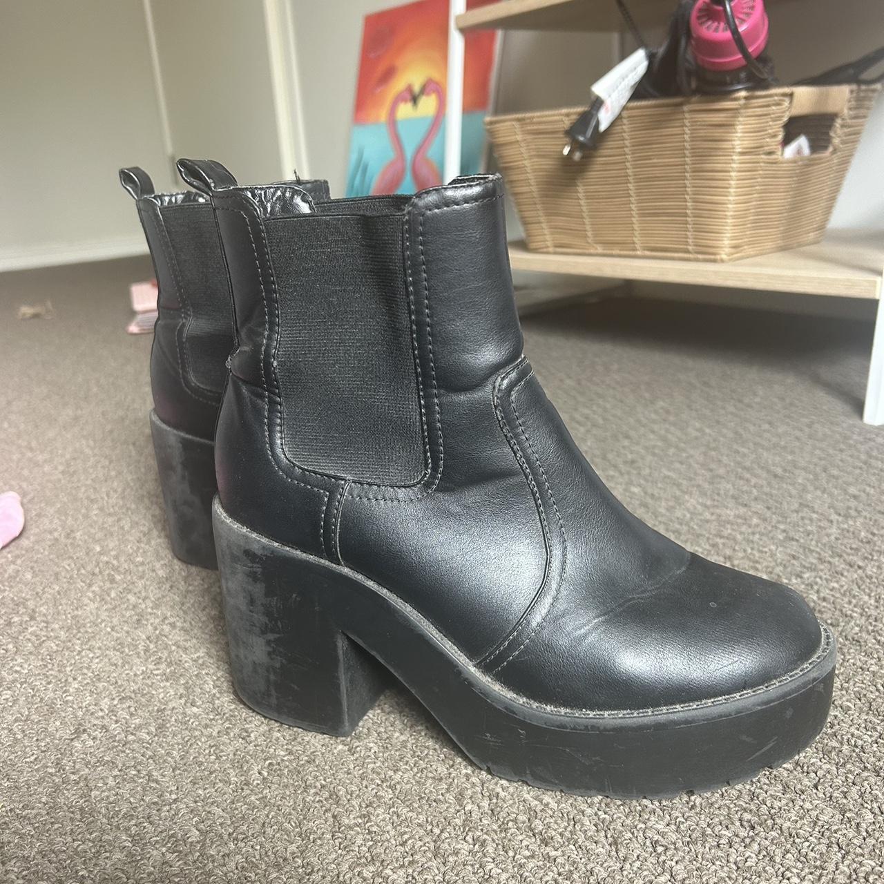 BETTS chunky heel boots Size 8 There are some... - Depop