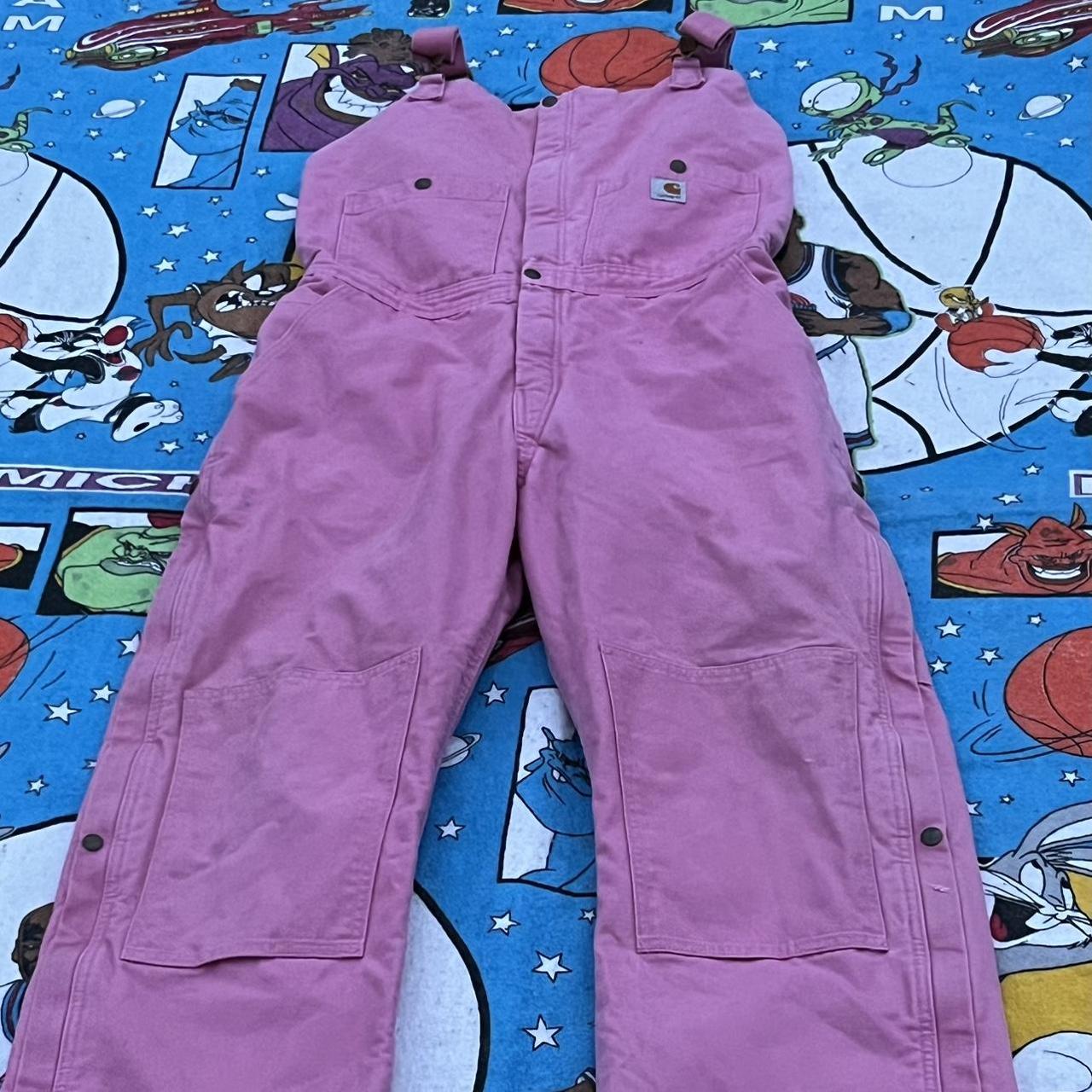 Carhartt Pink Insulated WR027 PKA Double Knee Bib... - Depop