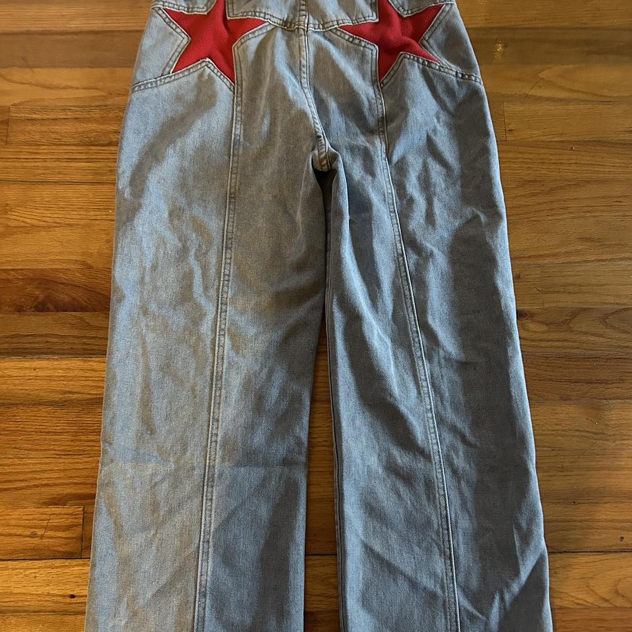 NEW back pocket red star jeans never been... - Depop