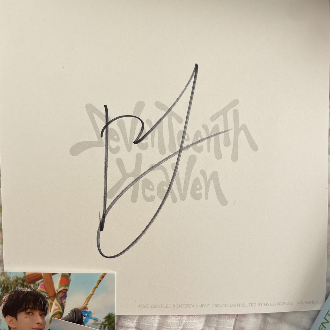 autographed boo from svt album postcard Comes with... - Depop