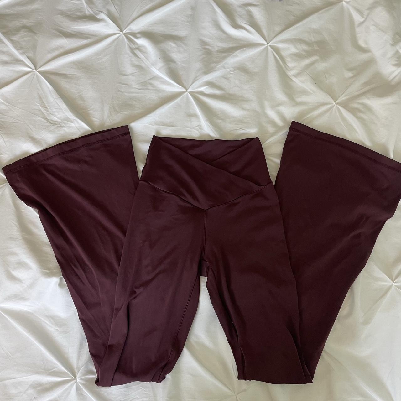 Aerie cross flare leggings!! Sooo flattering and no... - Depop