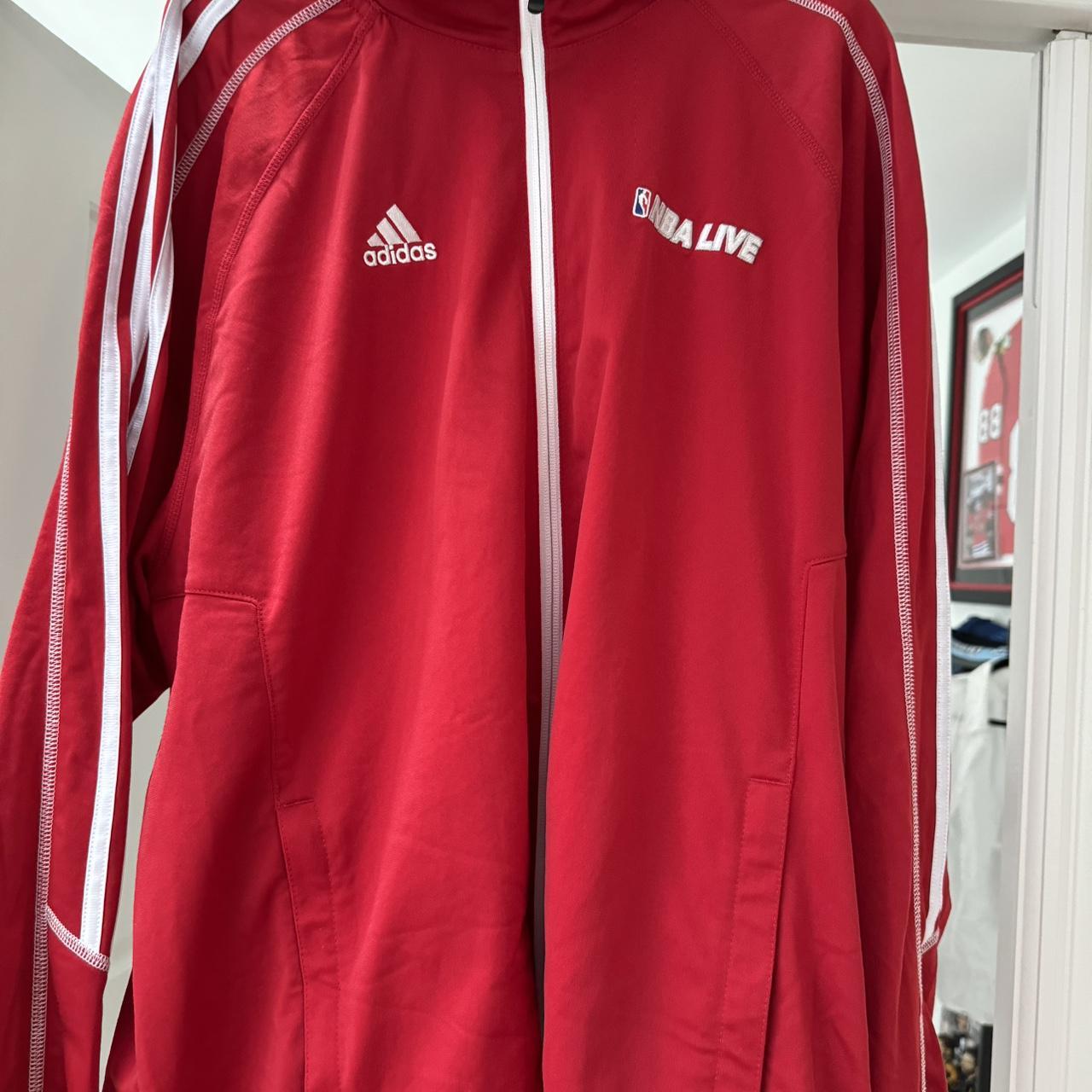 Adidas NBA Live EA Sports red track jacket - Depop