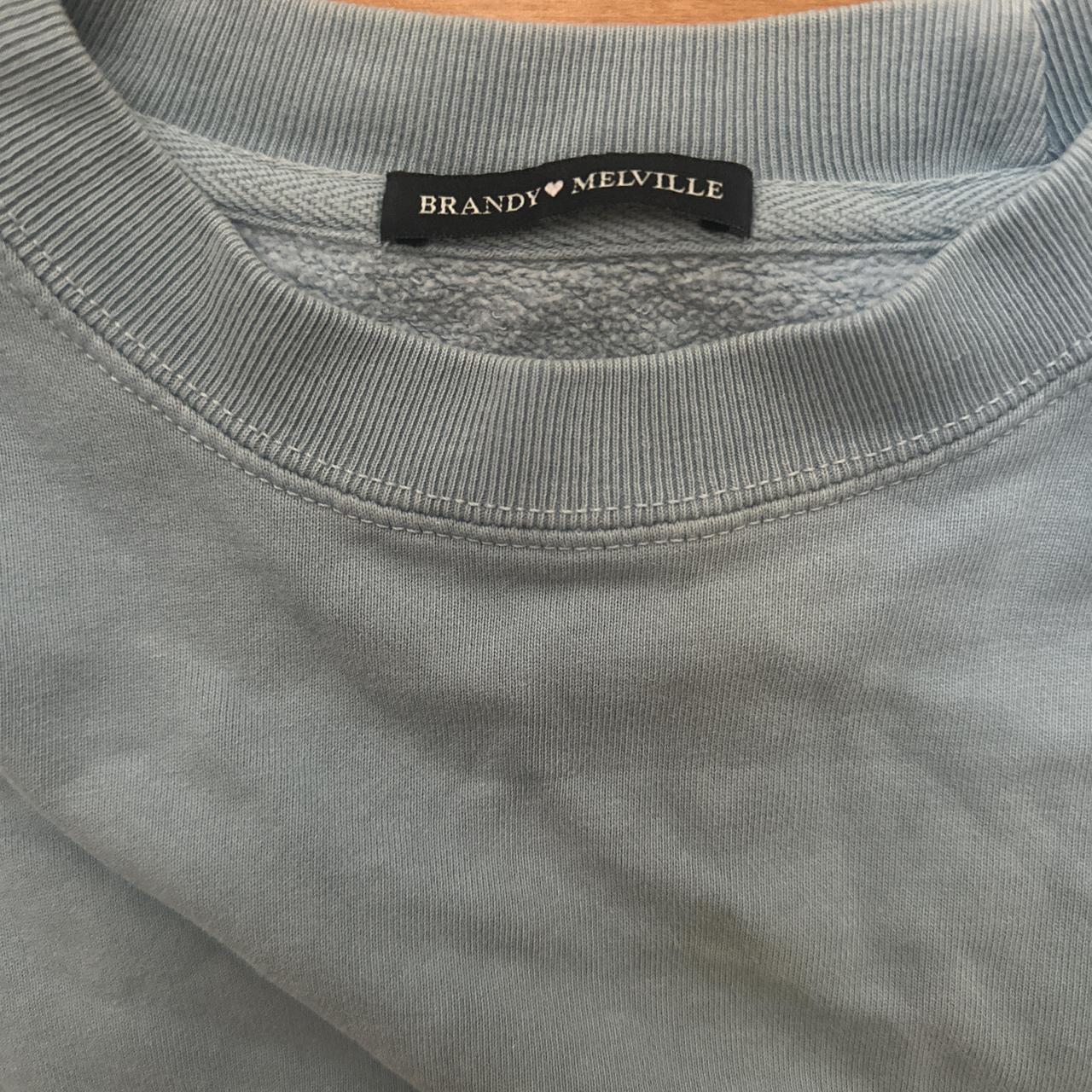 Brandy Melville oversized blue crew neck Has pockets - Depop