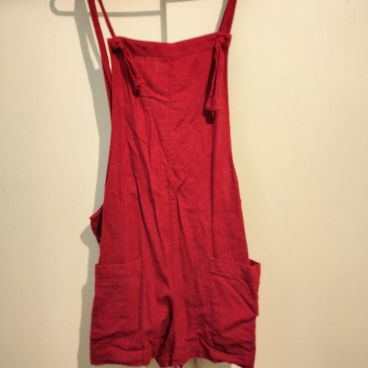 More of a darker red, maroon colour! Overalls from... - Depop