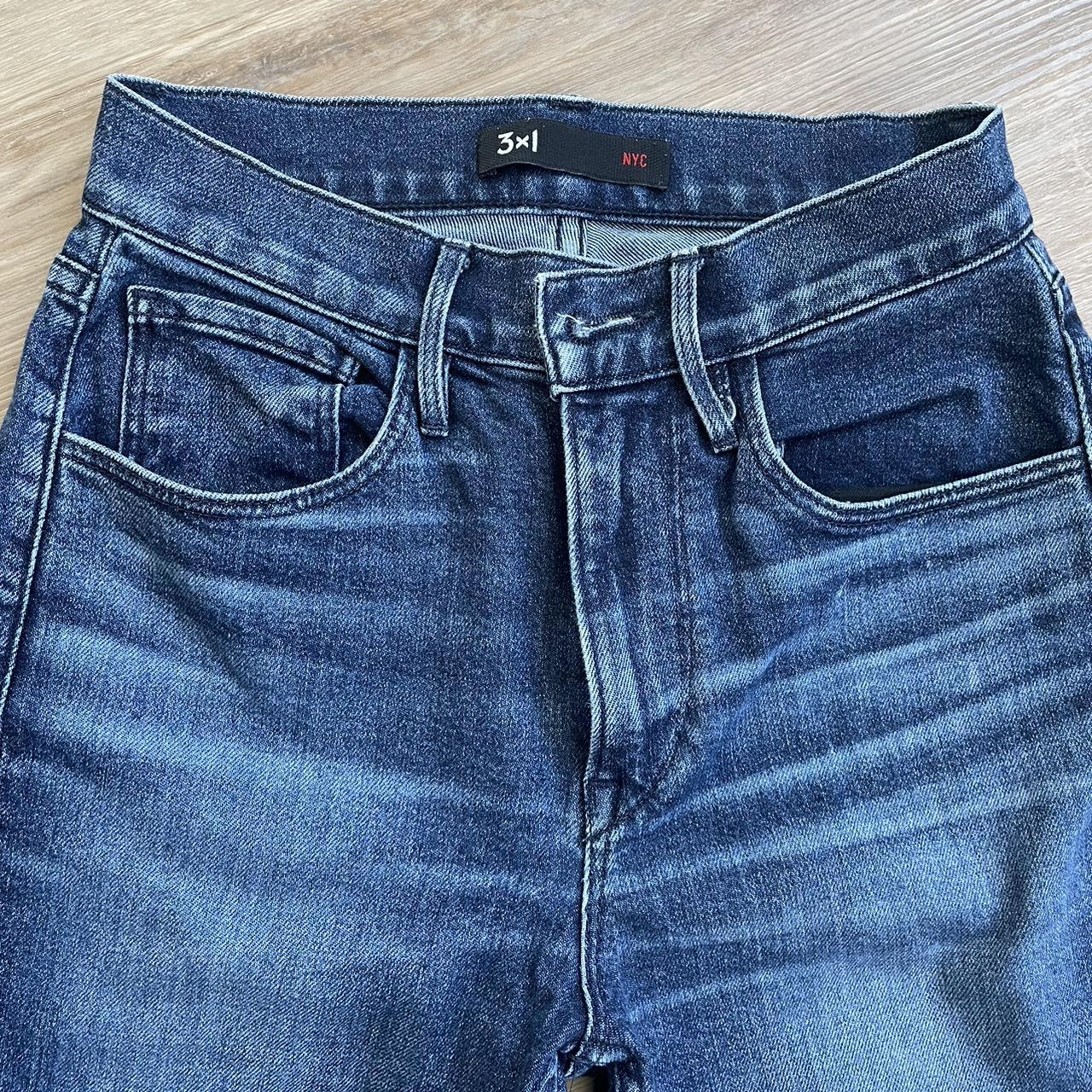 3x1 NYC Straight Leg Jeans! Have a cool unraveled... - Depop