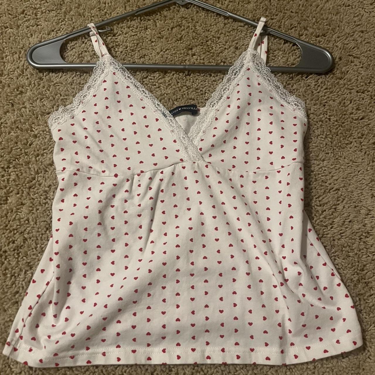 Brandy Melville heart tank brand new I’ve only ever... - Depop