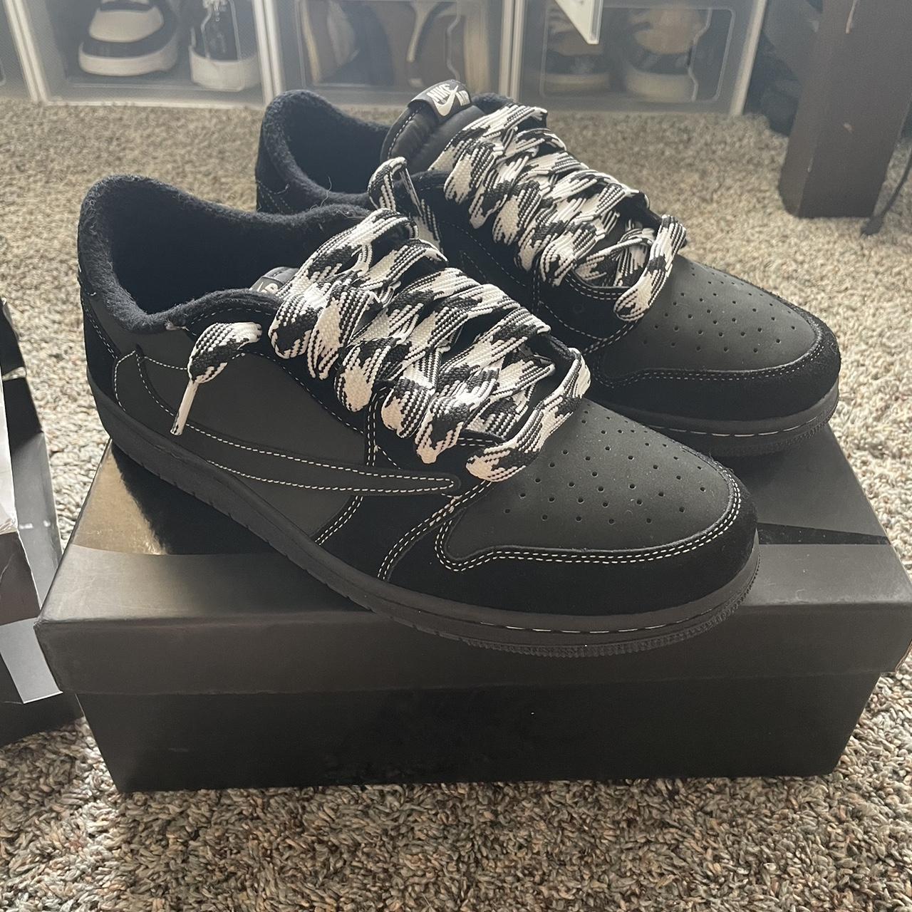 Size 10 - Jordan 1 Retro Low OG SP x Travis Scott... - Depop