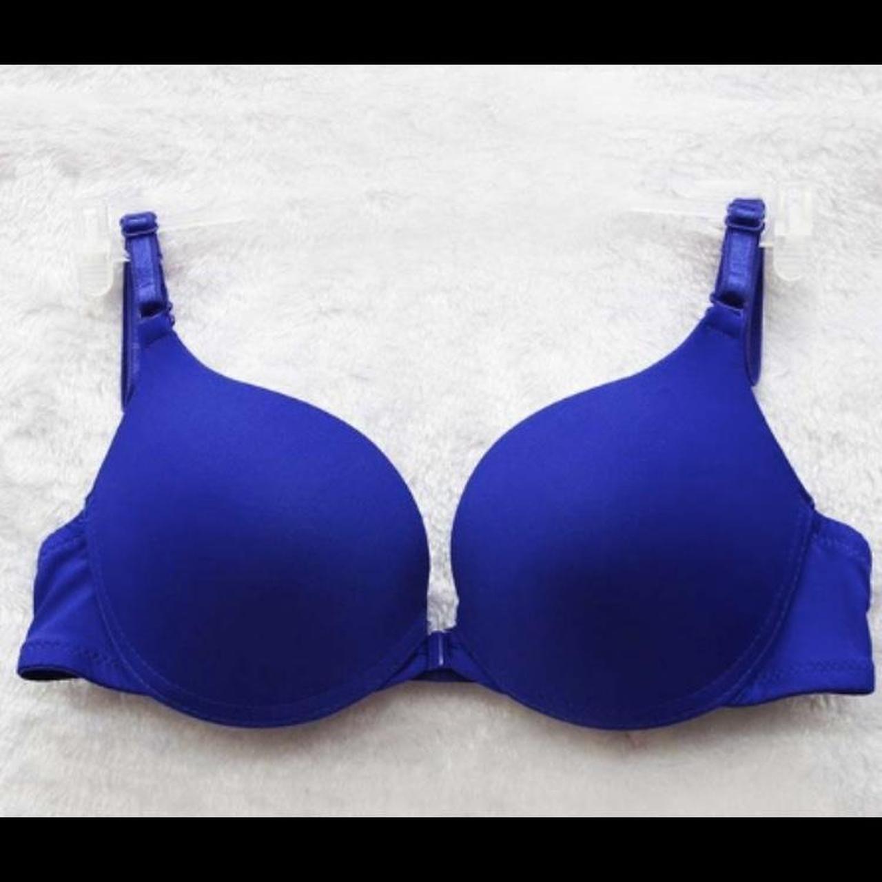 Blue padded push up bra. Size A 32 (runs small) The... - Depop
