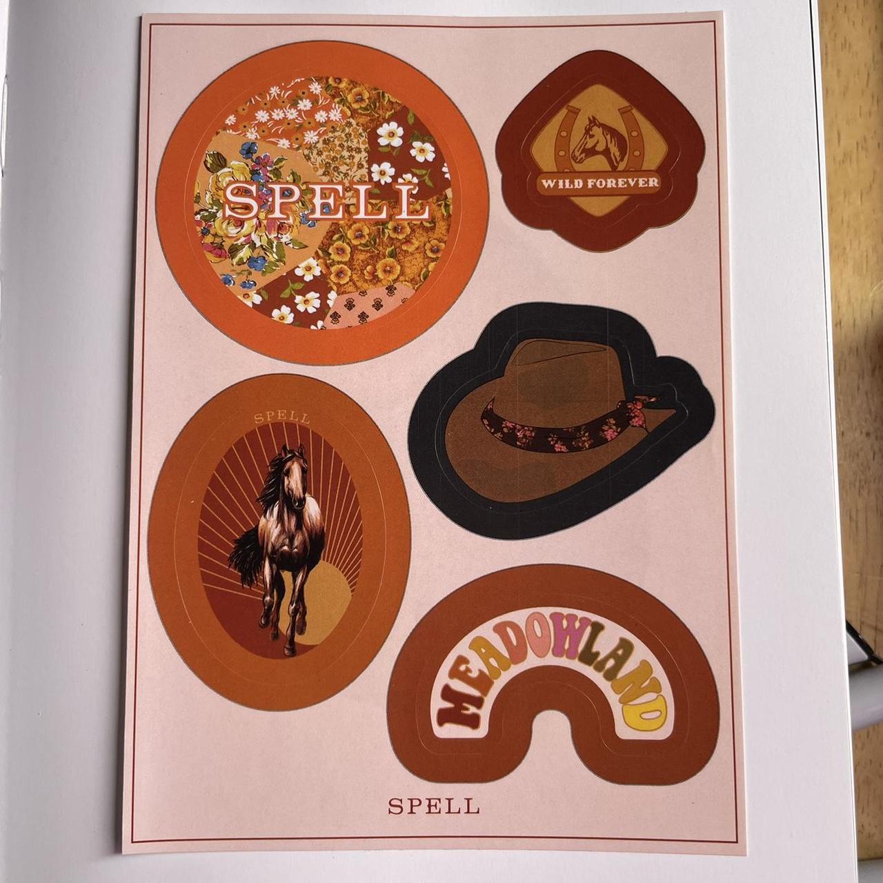 Spell meadowland cowgirl stickers - Depop