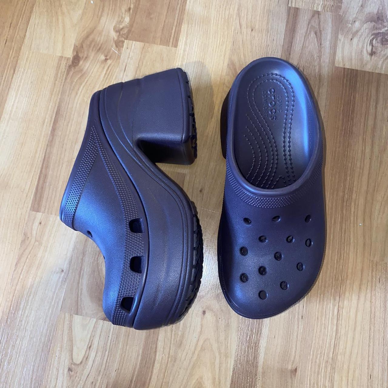 Crocs platform in brown size 5 Never worn - Depop