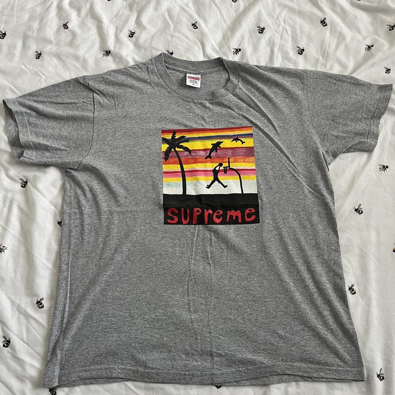 Grey Supreme T shirt Size medium Very good... - Depop