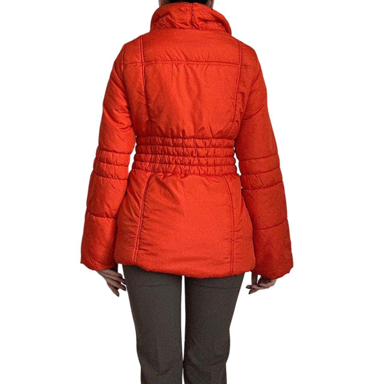 Y2k puffer coat orange lightweight jacket vintage... - Depop
