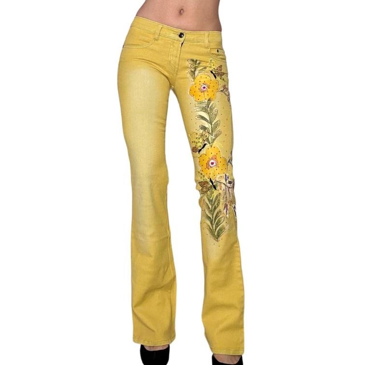 Women's Yellow Jeans | Depop