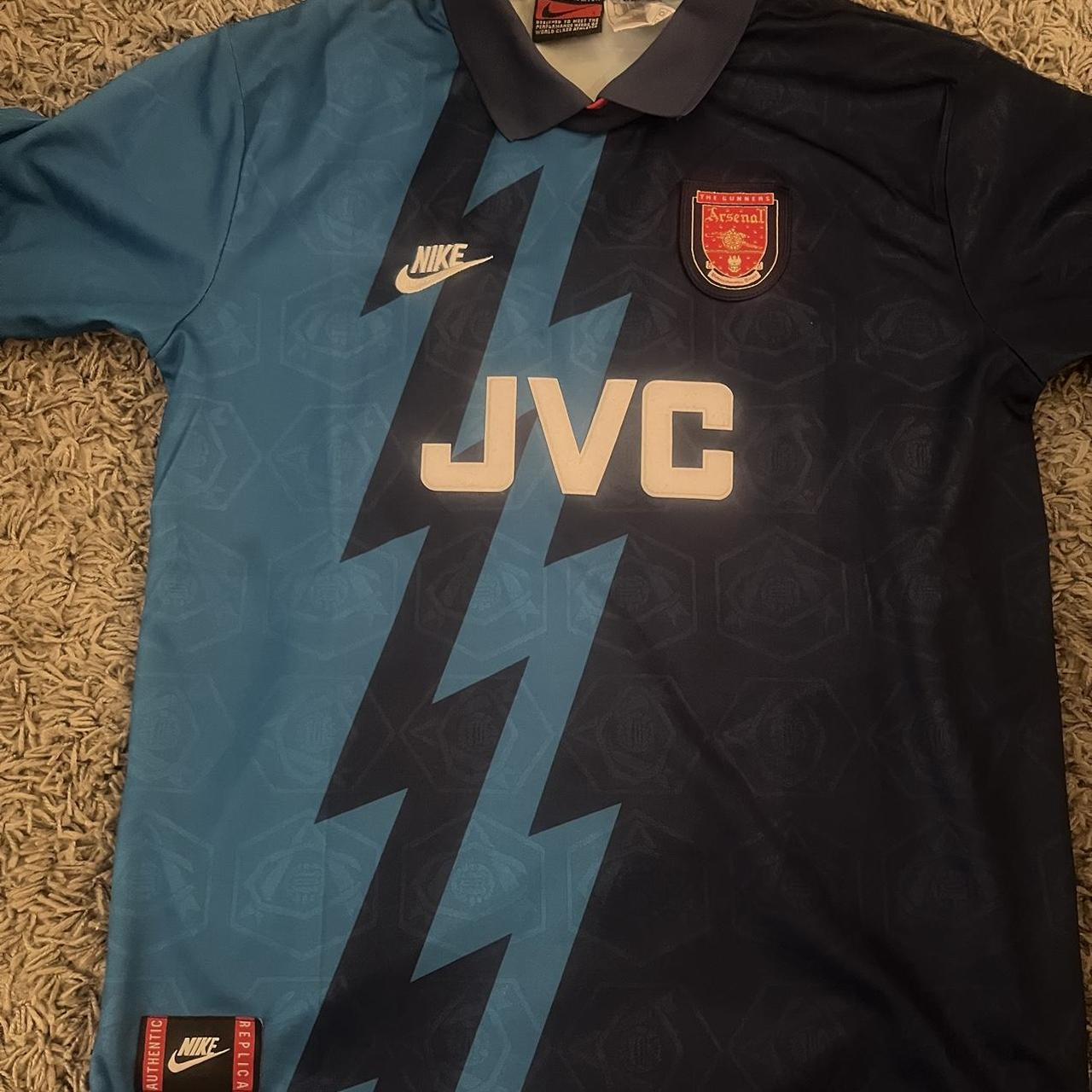 Nike Arsenal 95/96 Away Shirt Retro Remake. WRIGHT... - Depop