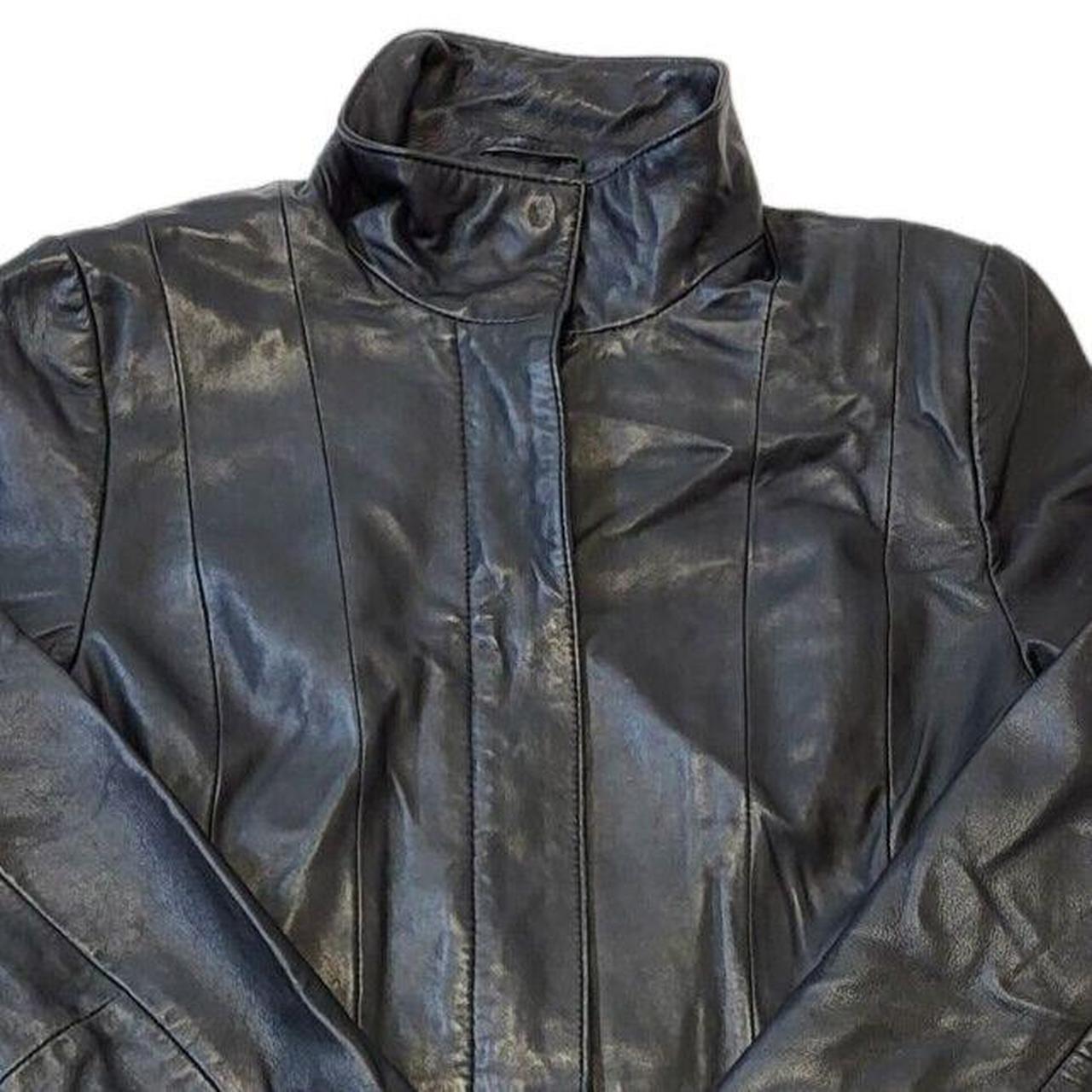 Next jacket Next jacket Leather Black Zipped... - Depop