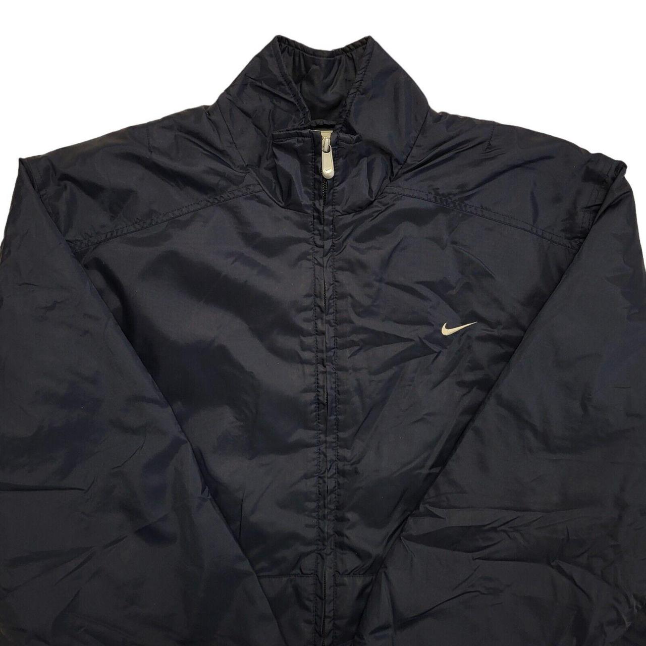 Nike sports jacket Nike s Navy Blue Zipped sports... | Depop