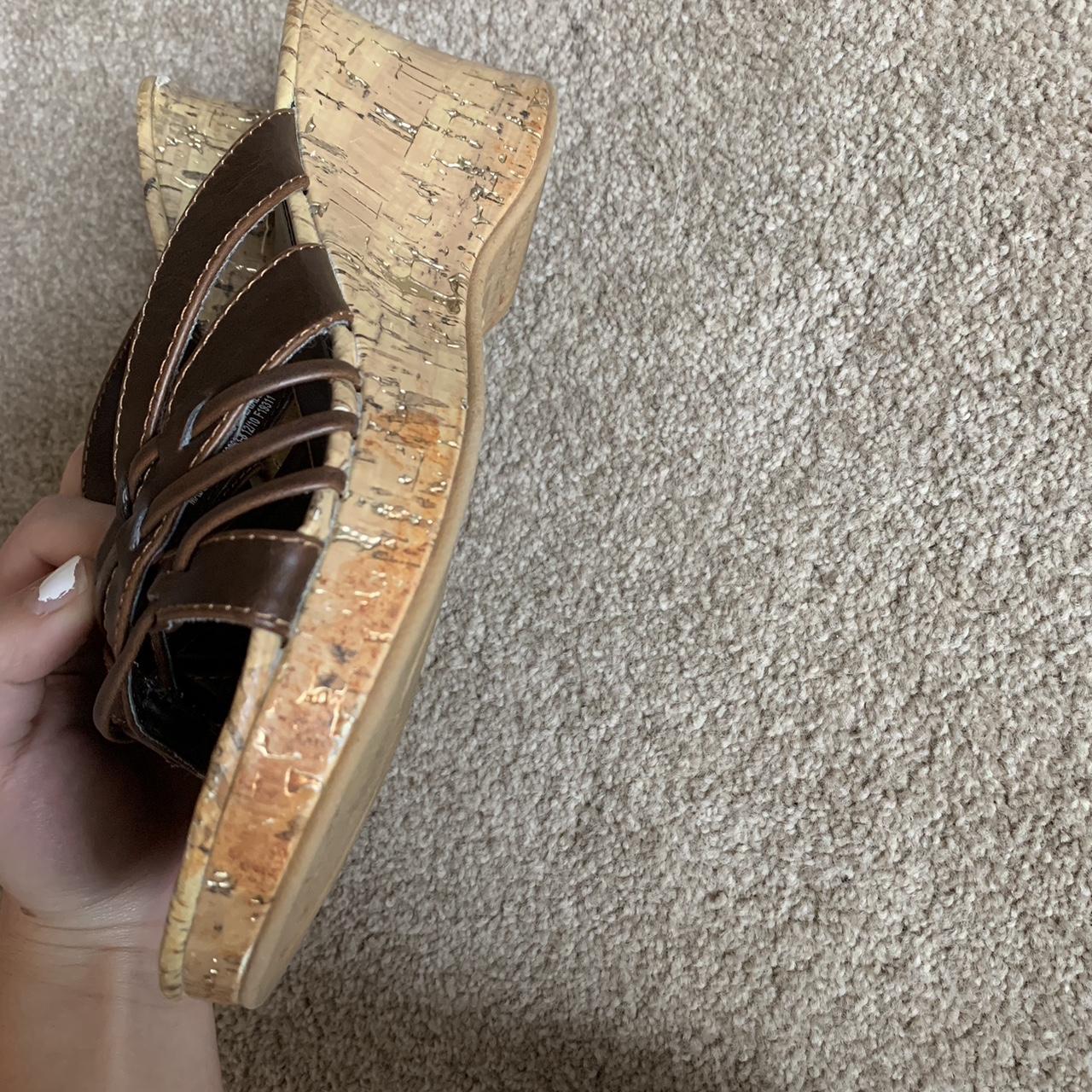 super cute cottage core fairy wedge heeled... - Depop