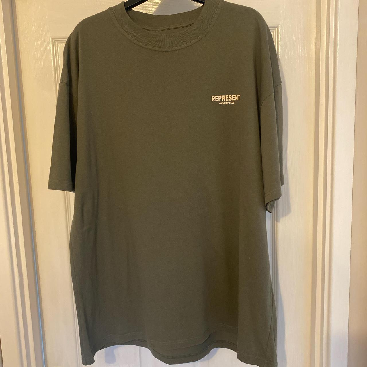 Represent oversized t shirt Khaki 100% authentic... - Depop