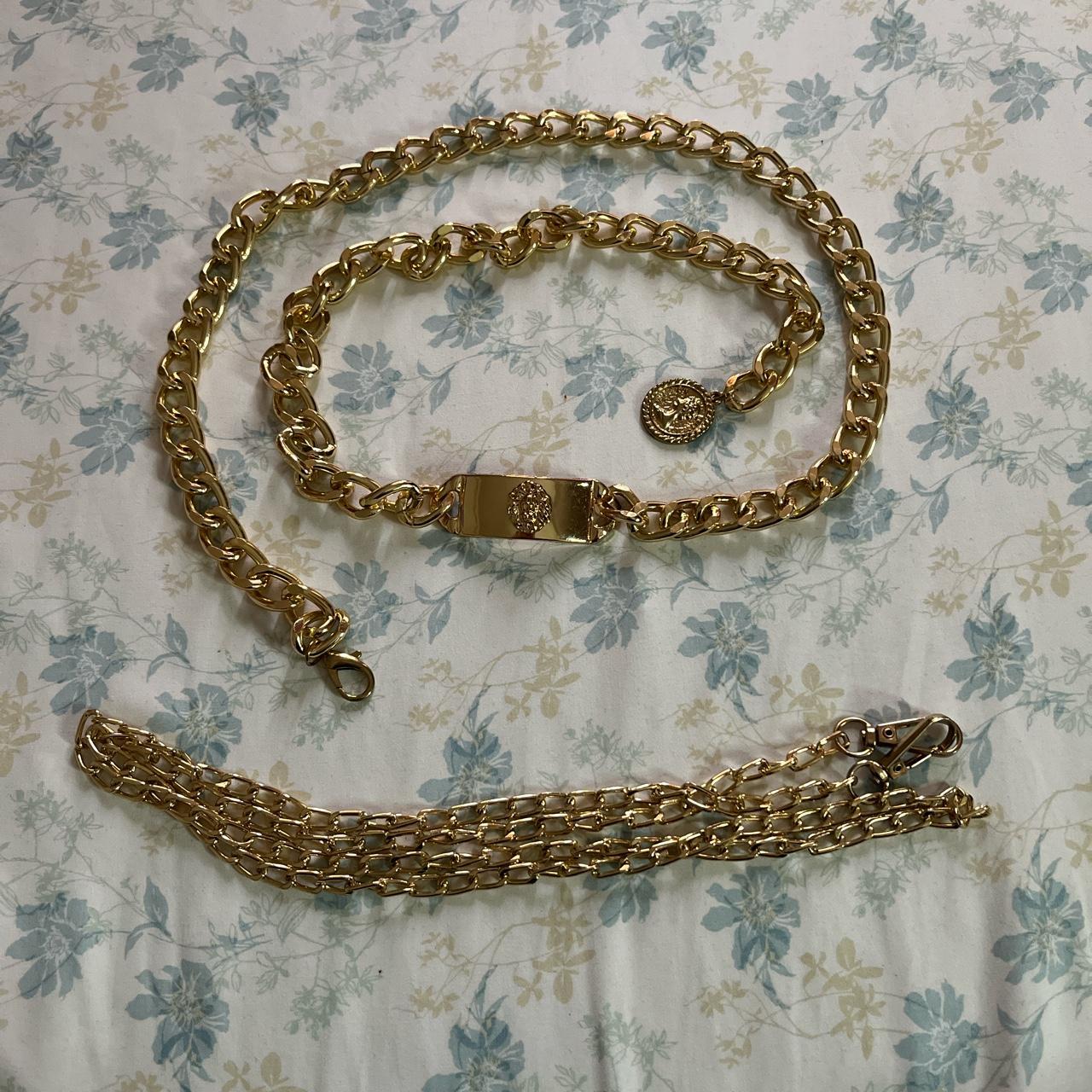 set of 2 ! ~ gold chains ~ from shein i’m pretty... - Depop