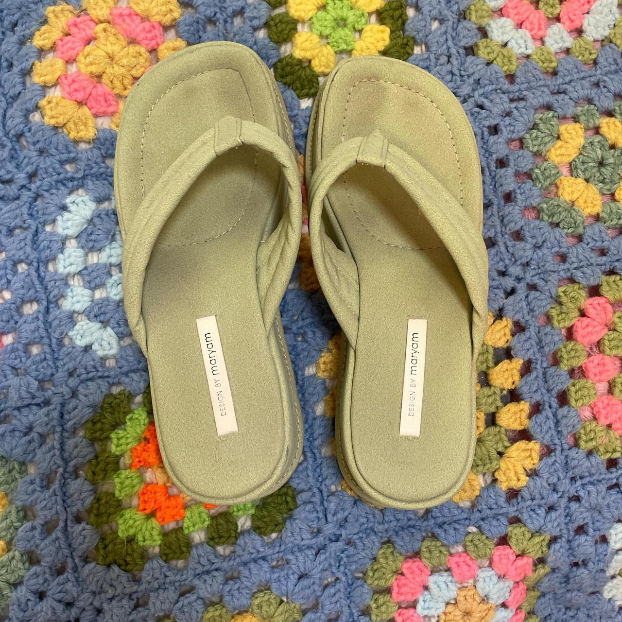 Handmade platform flip flops Brand:design by... | Depop