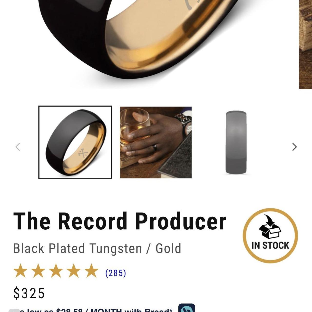 Brand new record producer ring tungsten retails for... - Depop