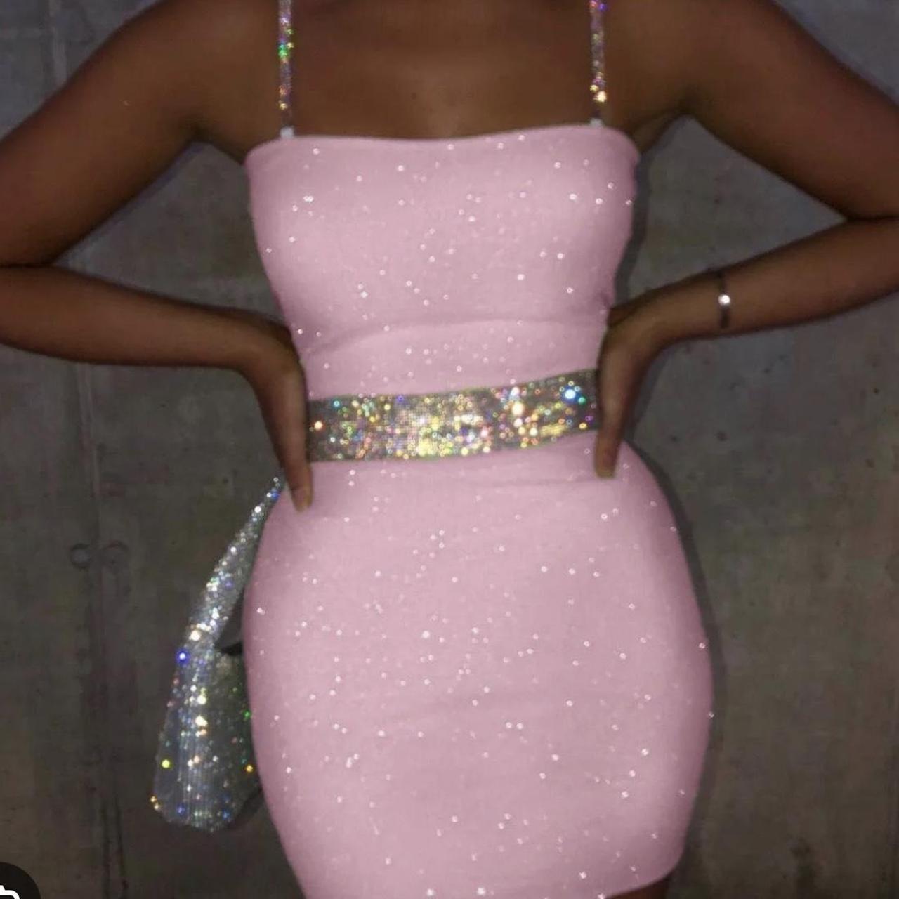 SERAPHINA COLLECTION PINK SPARKLY DRESS PERFECT FOR... - Depop