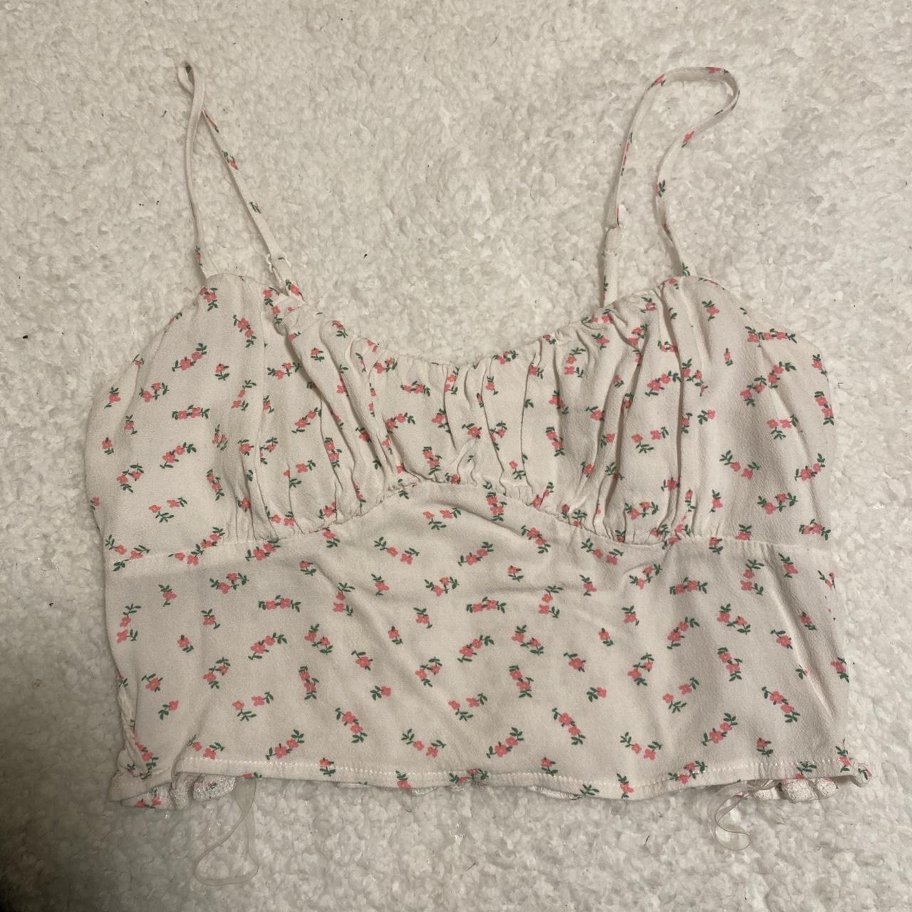 pacsun la hearts cute flower top! adjustable straps... - Depop