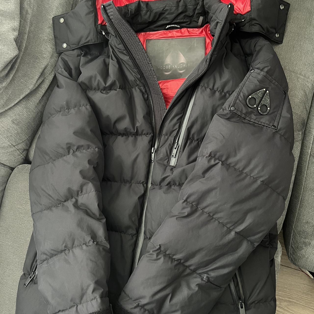 Black large moose knuckles coat Perfect for winter... - Depop